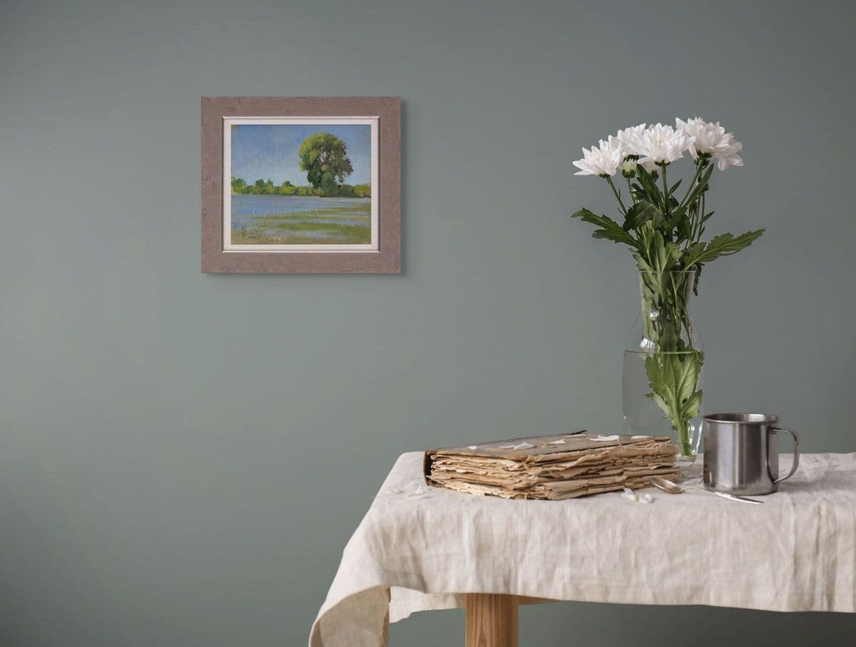 21 A Field of Linseed Original landscape Painting by Malcolm Coward