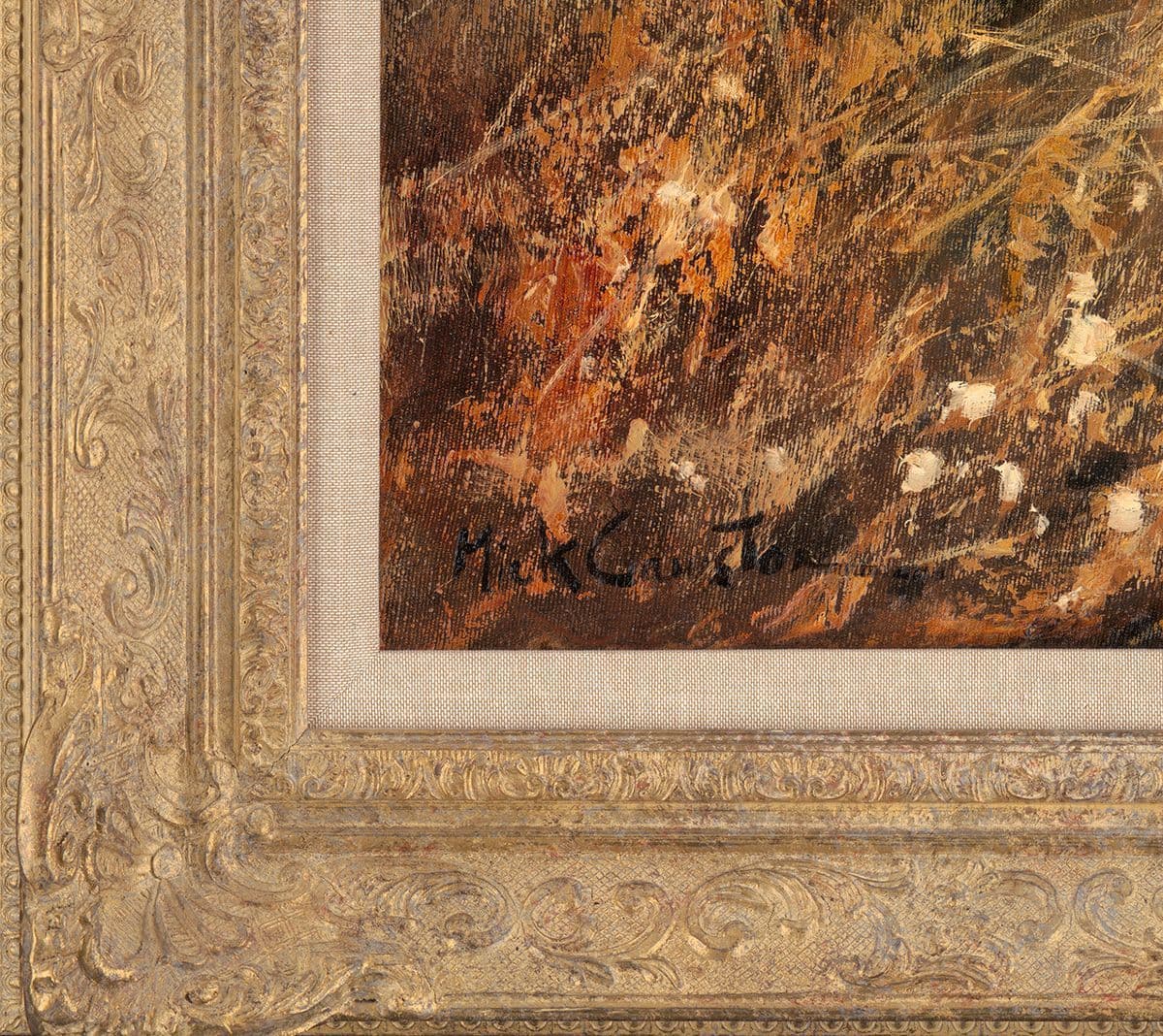 26 Haring Around Original painting by Mick Cawston