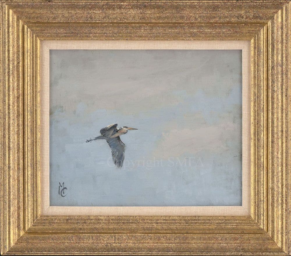 4 Heron Original Painting by Malcolm Coward