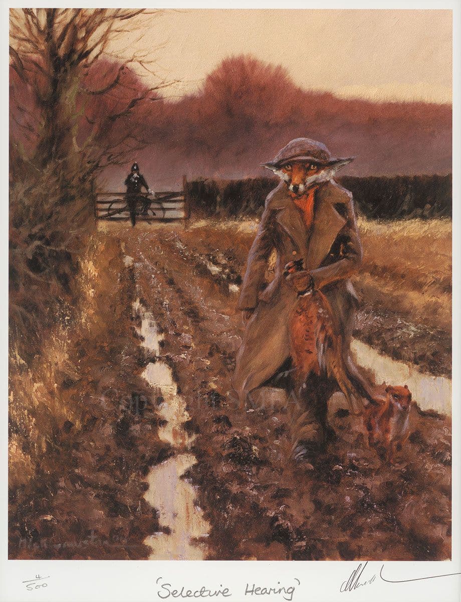 45 SOLD Selective Hearing Rare Limited Edition Print by Mick Cawston