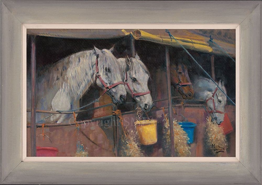 47 The Show Stables Original Horse Painting by Malcolm Coward