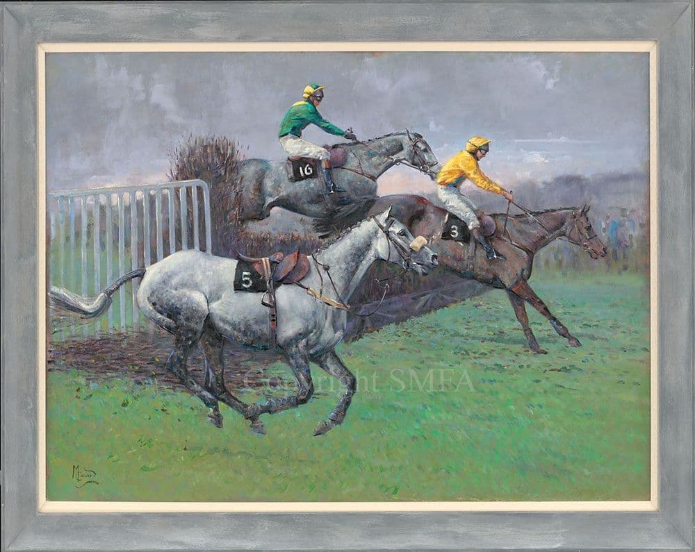 48 The Bypass Original Horse Racing Scene by Malcolm Coward