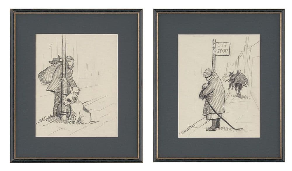 51 The Dog Snatcher Original Pencil Sketches by Mick Cawston