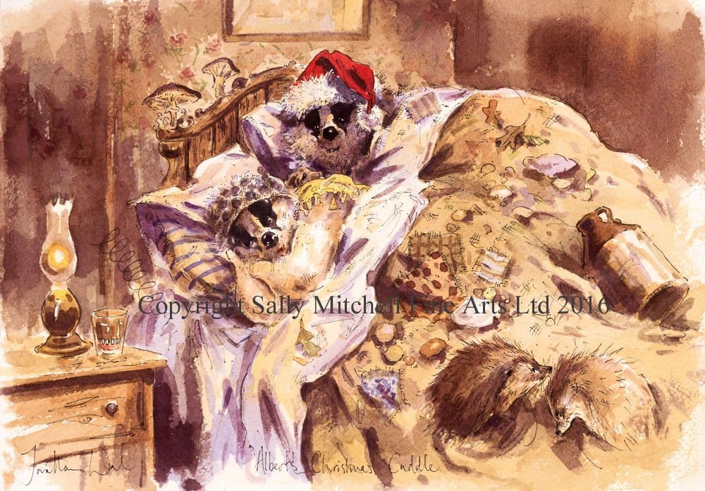 Badger Funny Christmas Card Albert s Christmas Cuddle by Jonathan ...