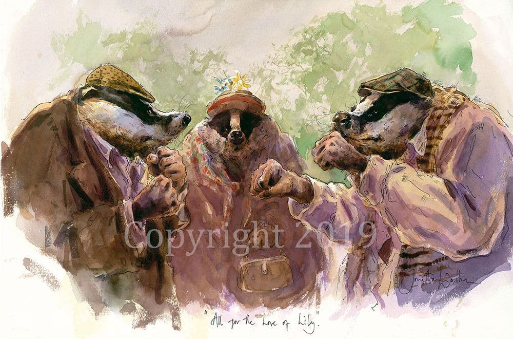 Badger Humorous Limited Edition Print All For The Love of Lily by ...