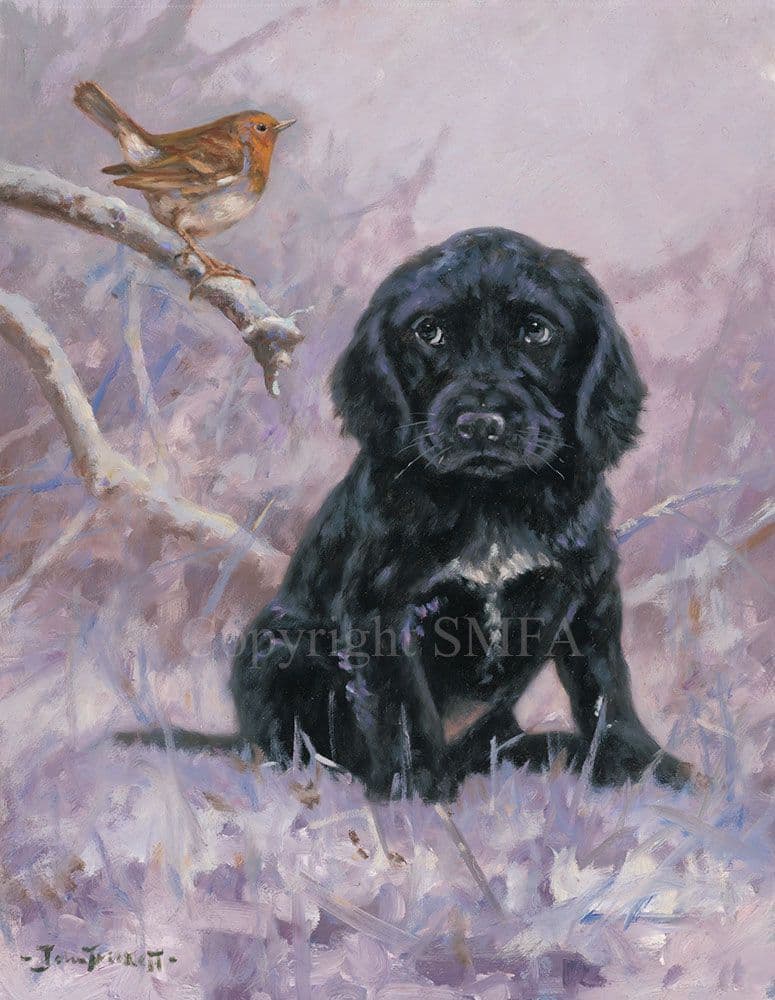 Black Cocker Spaniel Puppy Christmas Cards Batman and Robin by John ...
