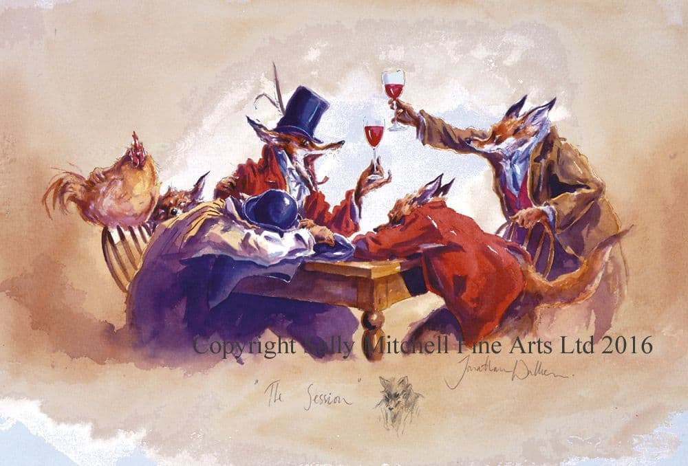 Fox Humorous Christmas Cards The Session by Jonathan Walker C219X