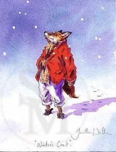 Fox Humorous Christmas Cards Winter s Coat by Jonathan Walker C311X