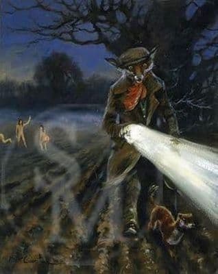 Fox Limited Edition Canvas Print The Pheasant Catcher by Mick Cawston