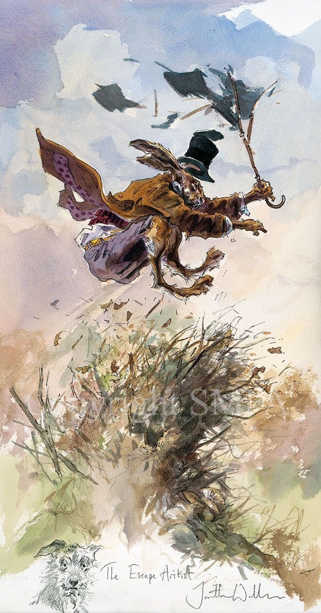 Hare Limited Edition Print The Escape Artist by Jonathan Walker