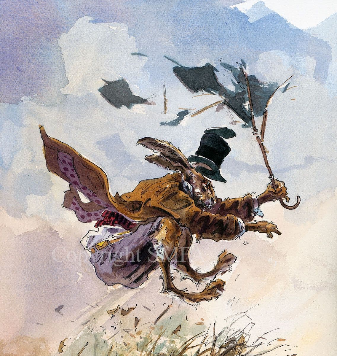 Hare Limited Edition Print The Escape Artist by Jonathan Walker