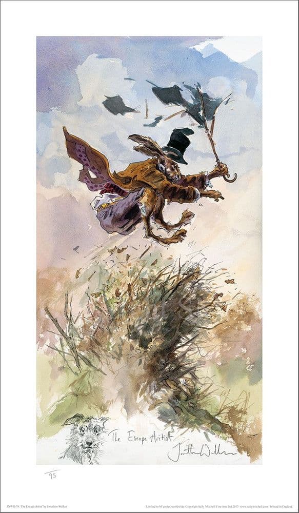 Hare Limited Edition Print The Escape Artist by Jonathan Walker