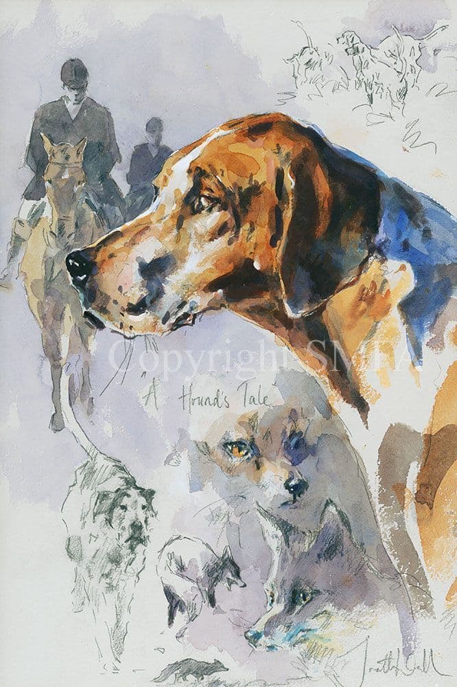 Hound Limited Edition Print A Hounds Tail by Jonathan Walker