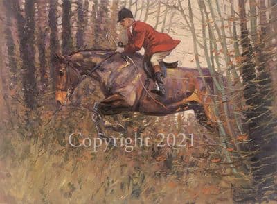 Hunting Limited Edition Print The Grove and Rufford by Malcolm Coward