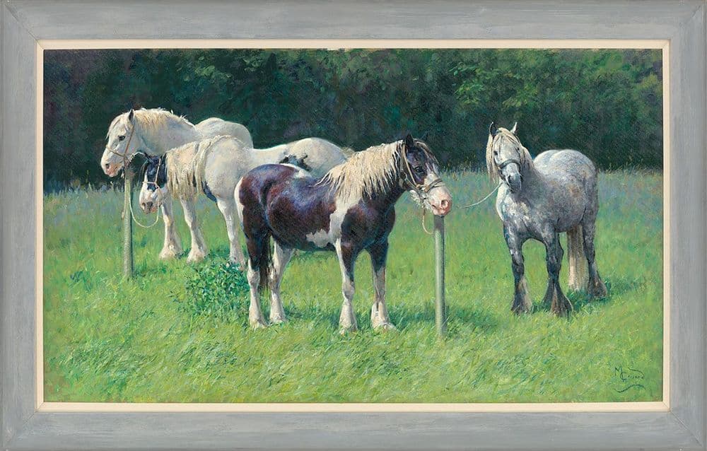 No 22 The Waiting Game Original Coloured Cobb Painting by Malcolm Coward