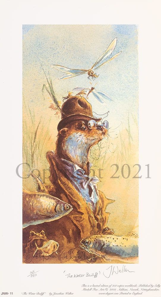 Otter Funny Limited Edition Print The Water Bailiff by Jonathan Walker