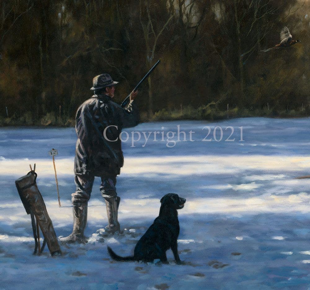 Shooting Limited Edition Print Through the Line by John Trickett