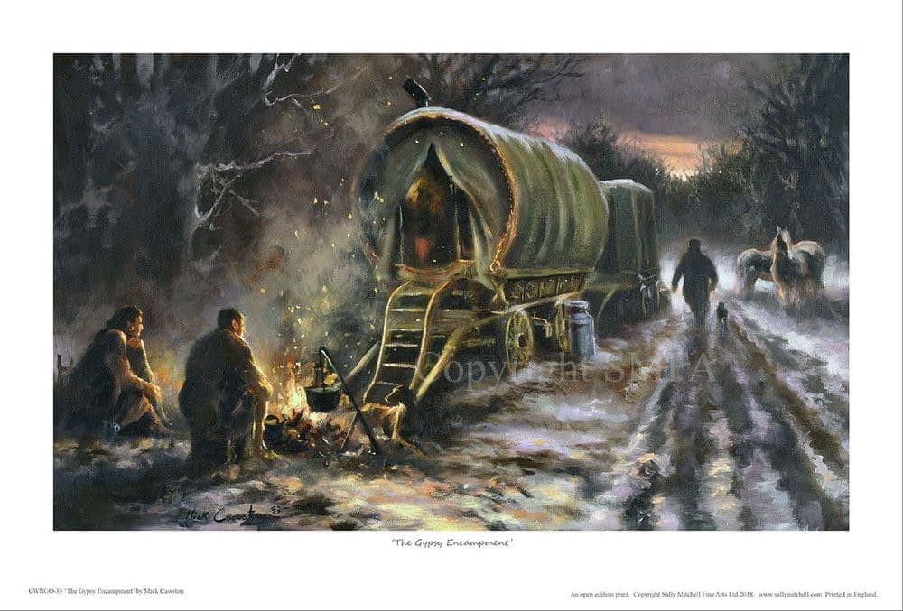 The Gypsy Encampment Print by Mick Cawston