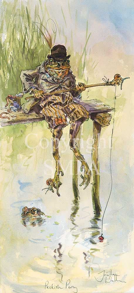 Toad Humorous Limited Edition Print Peckish Percy by Jonathan Walker