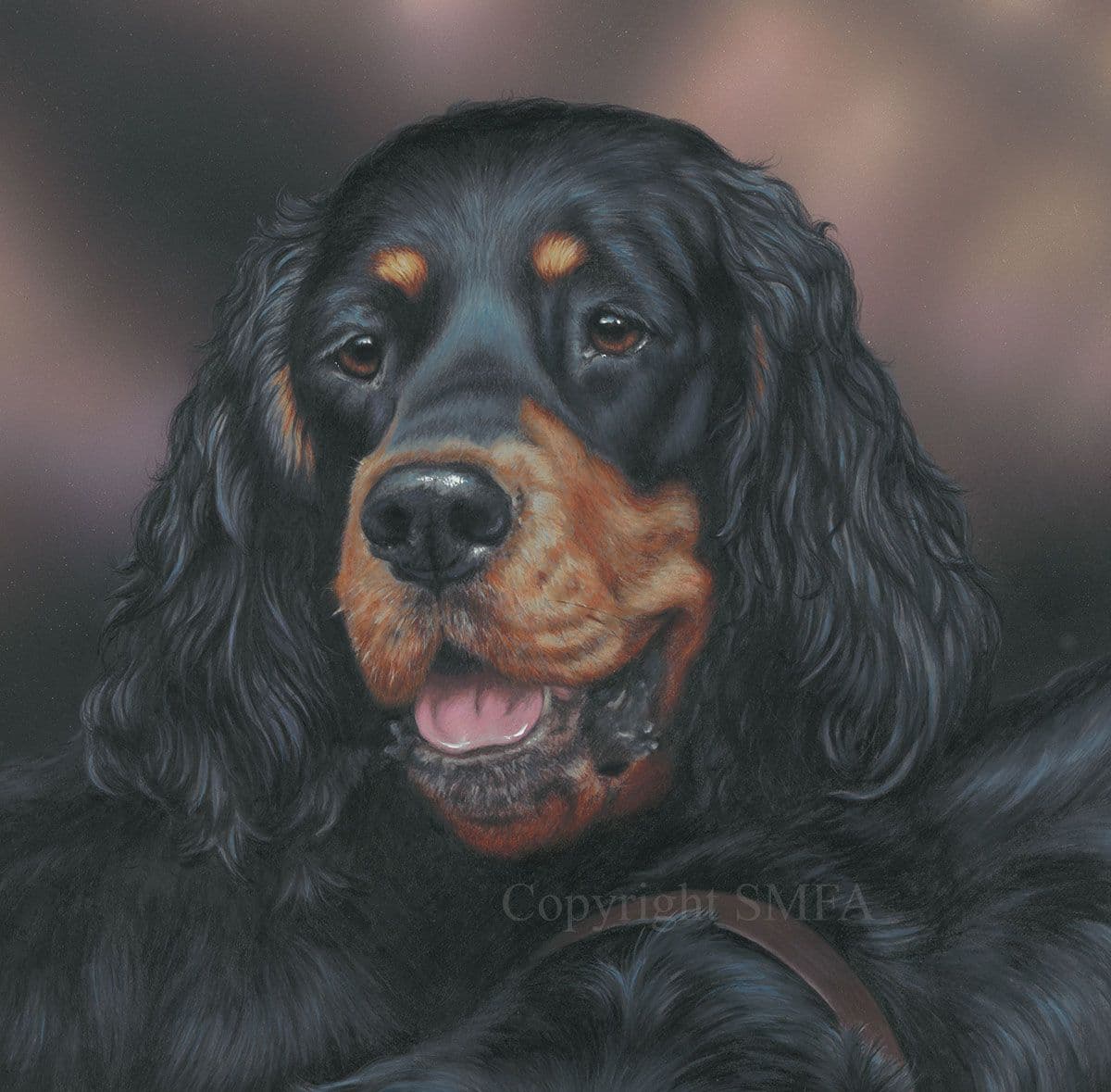 Trouble and Strife Original Gordon Setter Painting