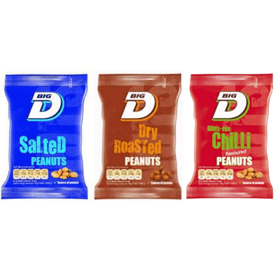 BIG D Mixed Salted Dry Roasted & Chilli 24x50g