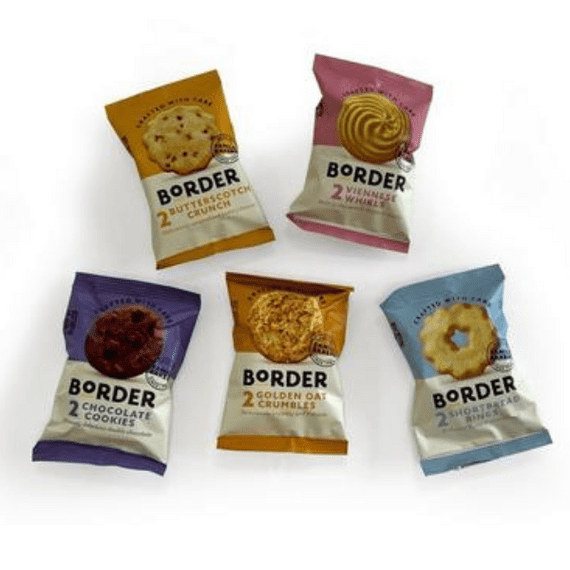 BORDER BISCUITS - Premium Biscuit Brand 100 Mini Packs 5 Varieties