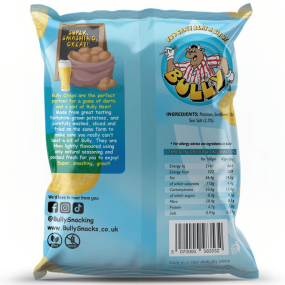 BULLY Sea Salt Crisps 24x40g