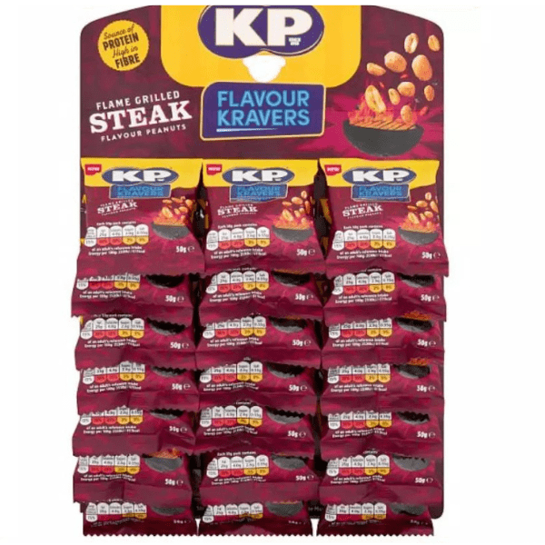 KP Flame Grilled Steak Flavour Peanuts Pub Card 21x50g CLEARANCE