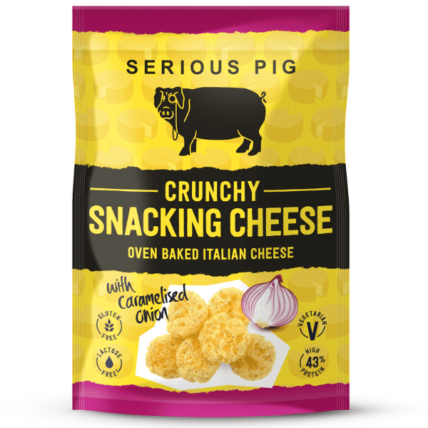 SERIOUS PIG Crunchy Snacking Cheese With Caramelised Onion