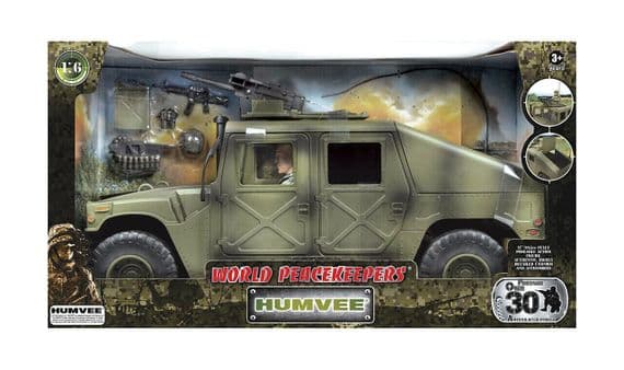 World Peacekeepers 1 6 Humvee Military Army Toy Vehicle with 12" Figure
