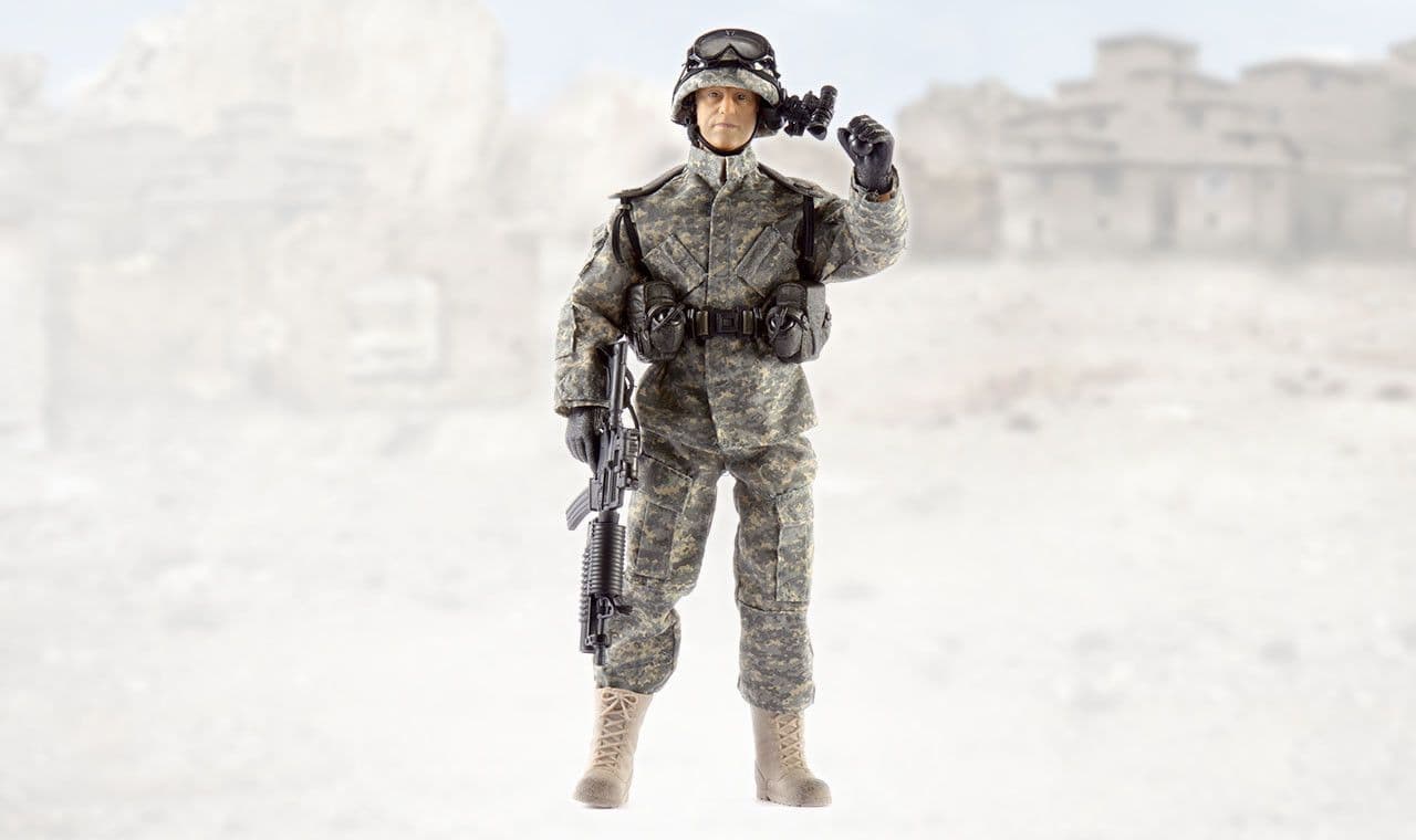 World Peacekeepers Airborne Infantryman 12in Poseable Army Action Toy ...