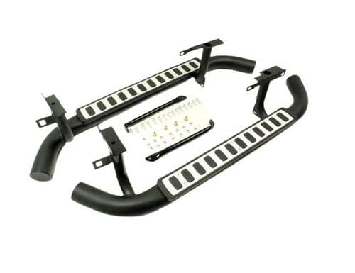 Defender 90 Fire & Ice Style Side Steps Silver - LR008379