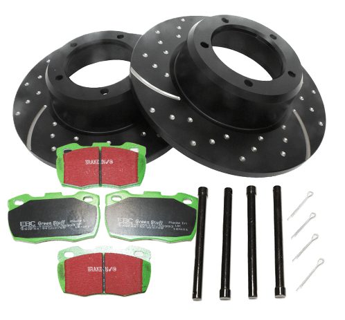 Land Rover Defender EBC Green Stuff Front SOLID Brake Disc & Pad Kit ...