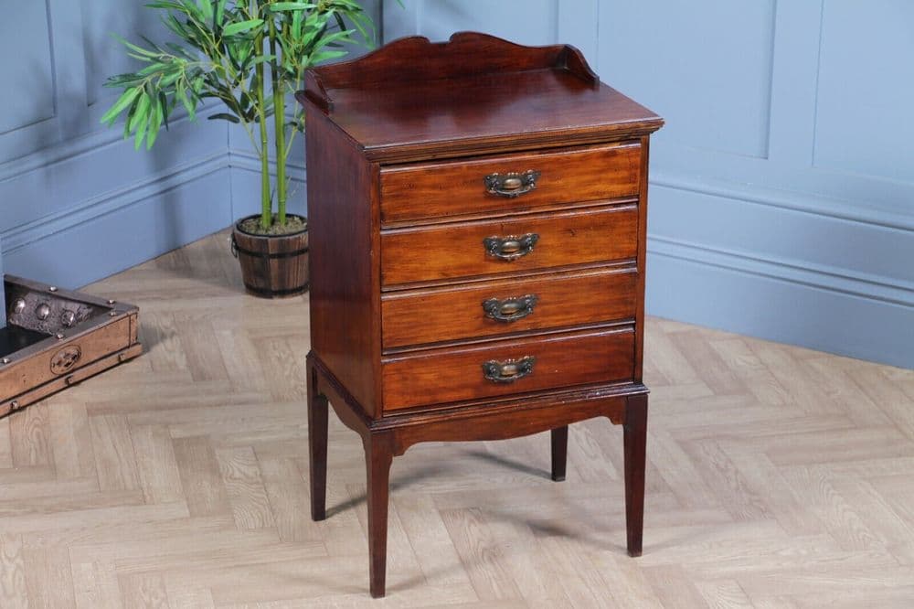 Antique Edwardian Art Nouveau Music Sheet Cabinet Chest of 5 Drop Front ...