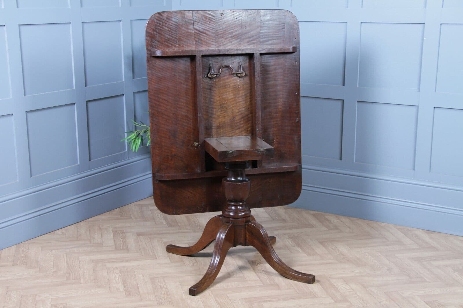 Antique Georgian Country Fiddle back Oak Flip Top Dining Table and 5 ...