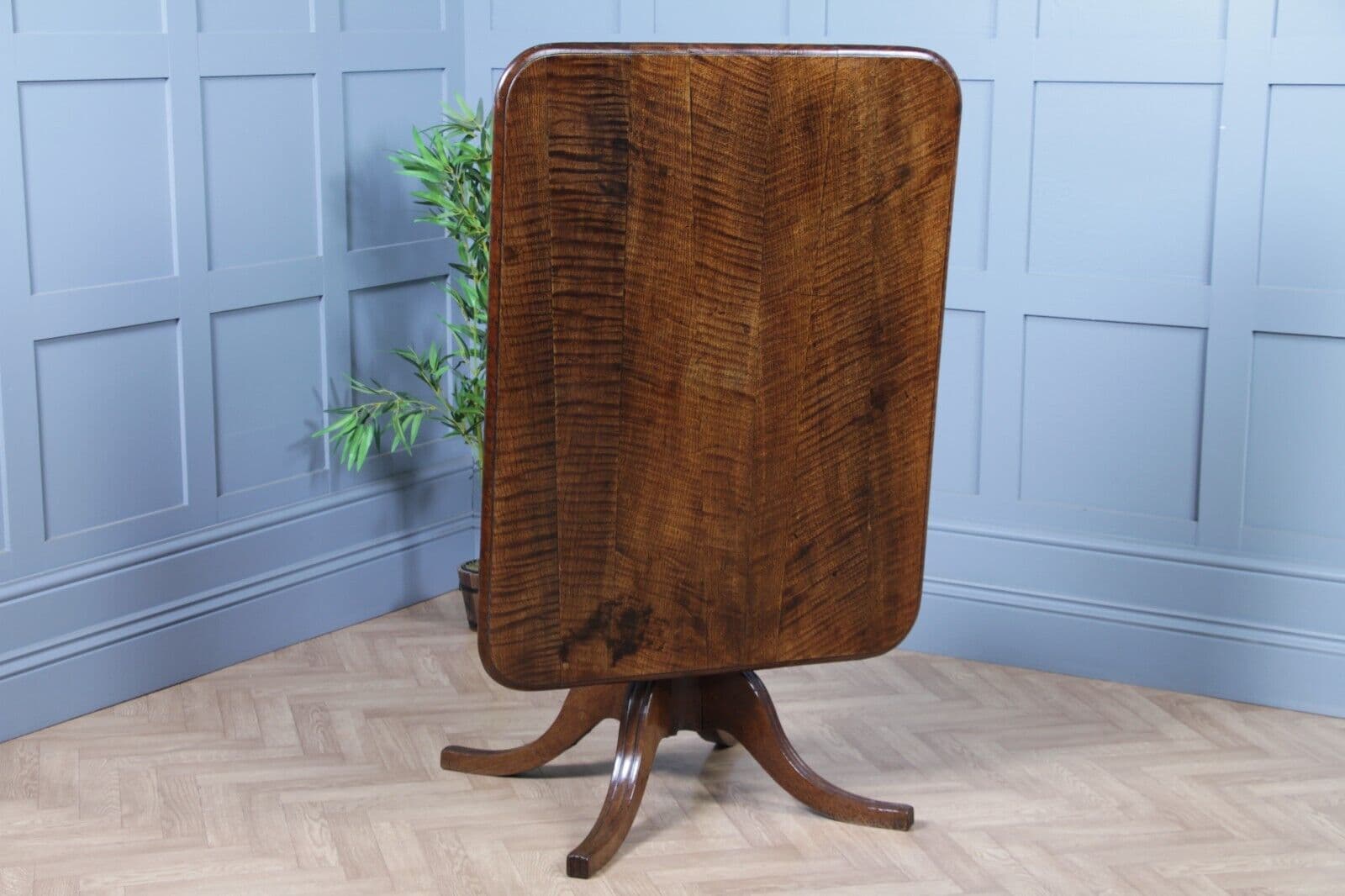 Antique Georgian Country Fiddle back Oak Flip Top Dining Table and 5 ...