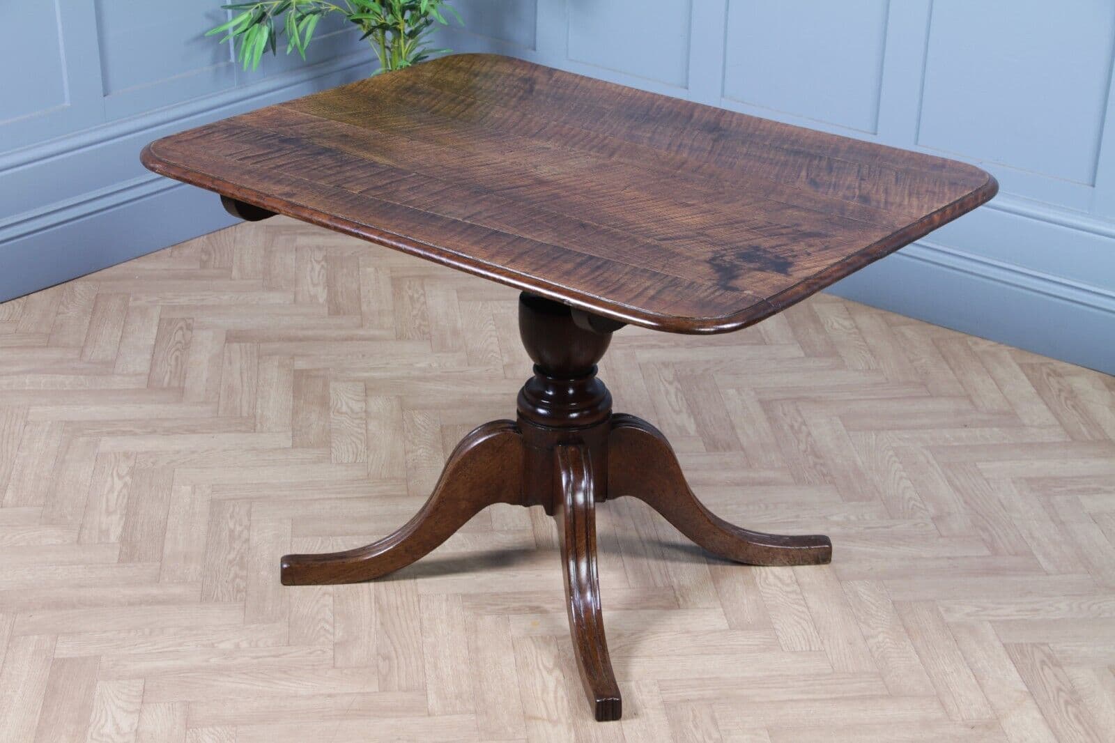 Antique Georgian Country Fiddle back Oak Flip Top Dining Table and 5 ...