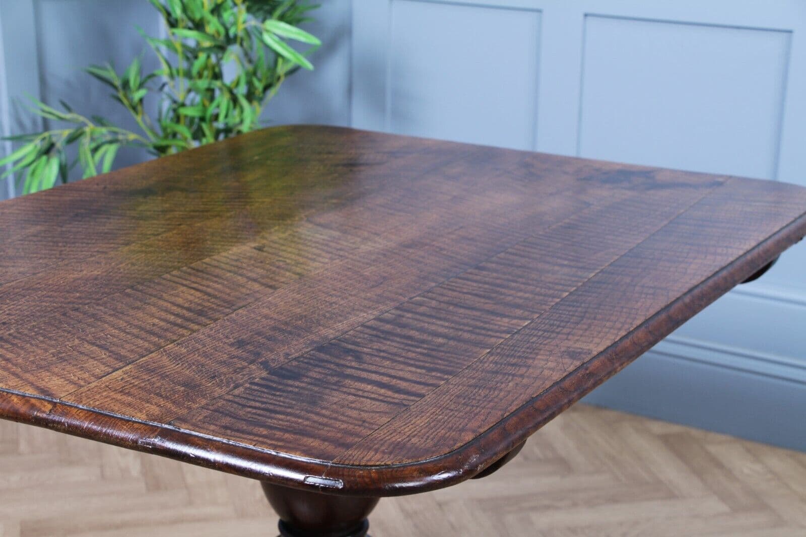 Antique Georgian Country Fiddle back Oak Flip Top Dining Table and 5 ...
