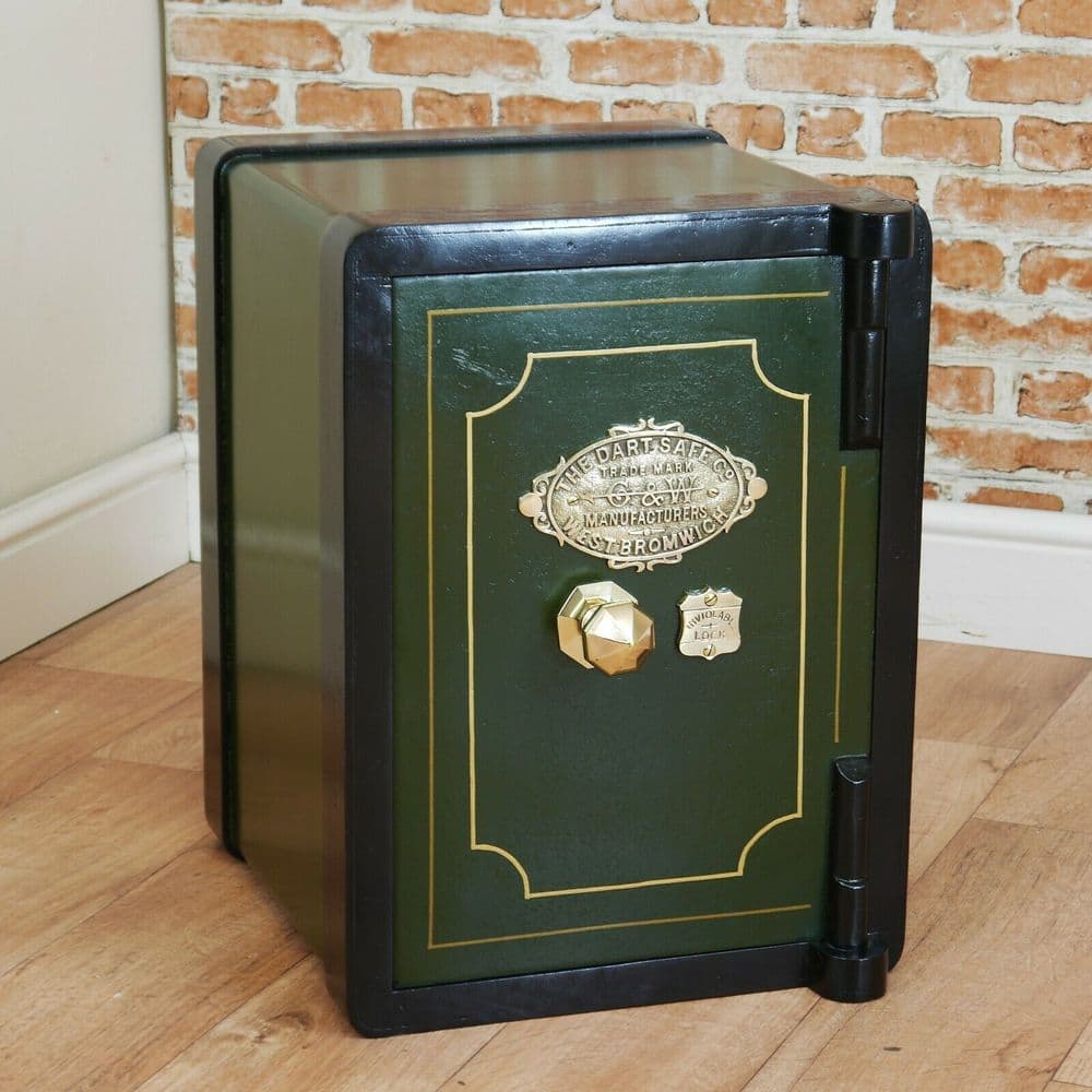 Antique Original THE DART SAFE Co G&W MANUFACTURERS Small Safe W/ Keys ...