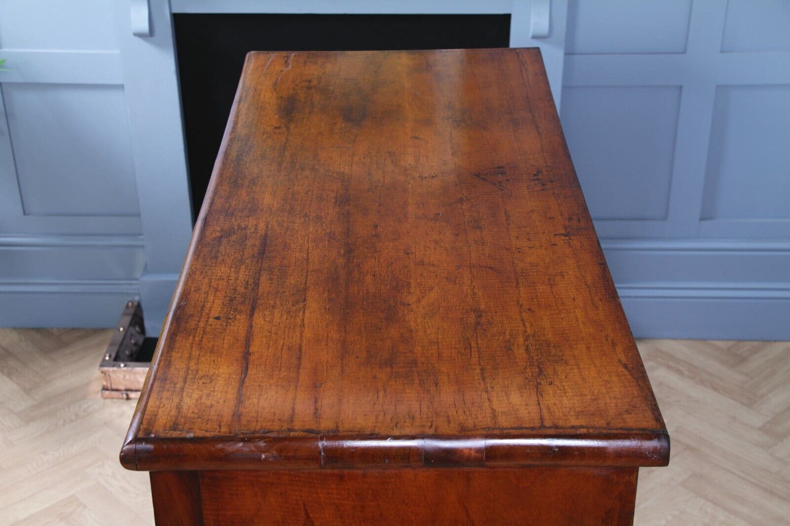 Antique Original Victorian Fiddle Back Mahogany Tall Scottish Chest of ...