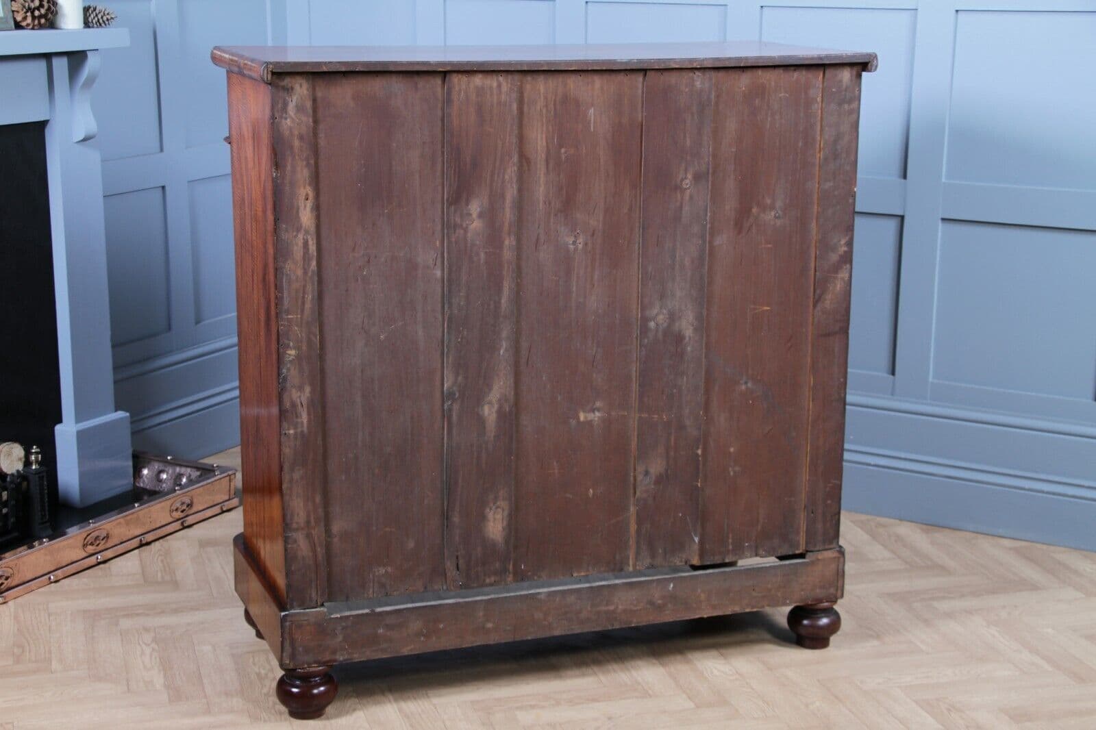 Antique Original Victorian Fiddle Back Mahogany Tall Scottish Chest of ...
