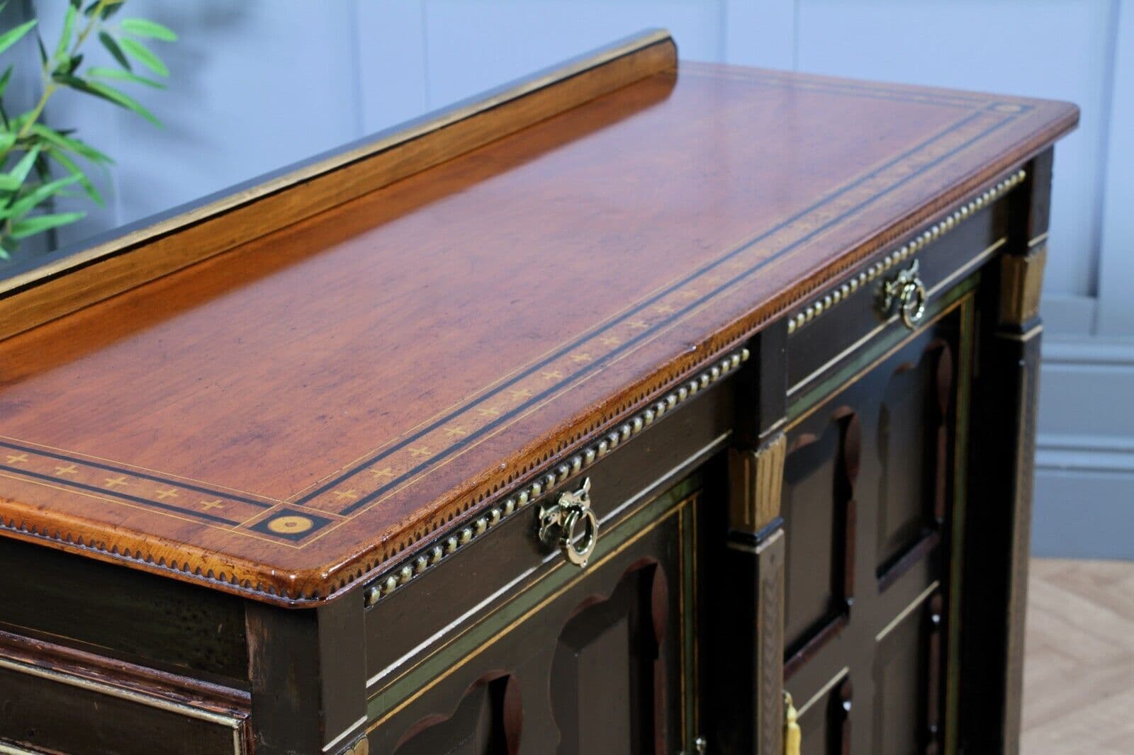 Antique Victorian Aesthetic Movement Walnut Ebonised Gilt & Painted ...