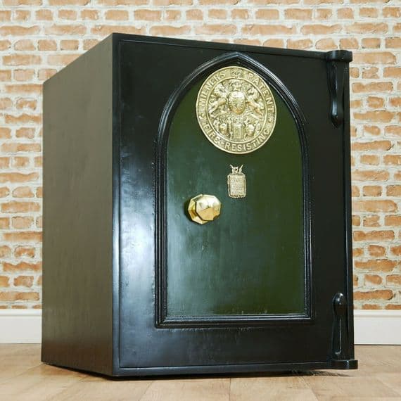Antique Victorian Large MILNERS 212 PATENT FIRE RESISTING Safe 4 Keys ...