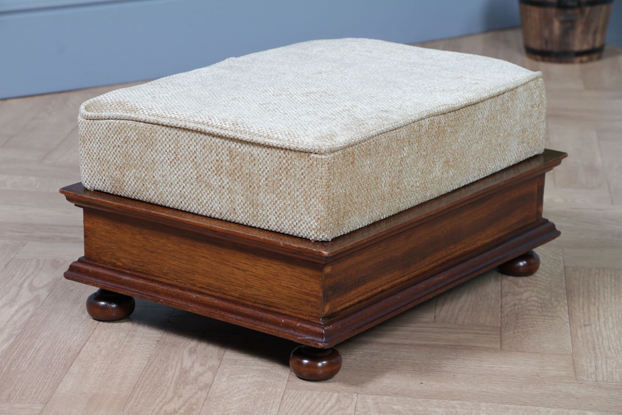 Handmade Reproduction Victorian Solid Mahogany Traditional Footstool ...
