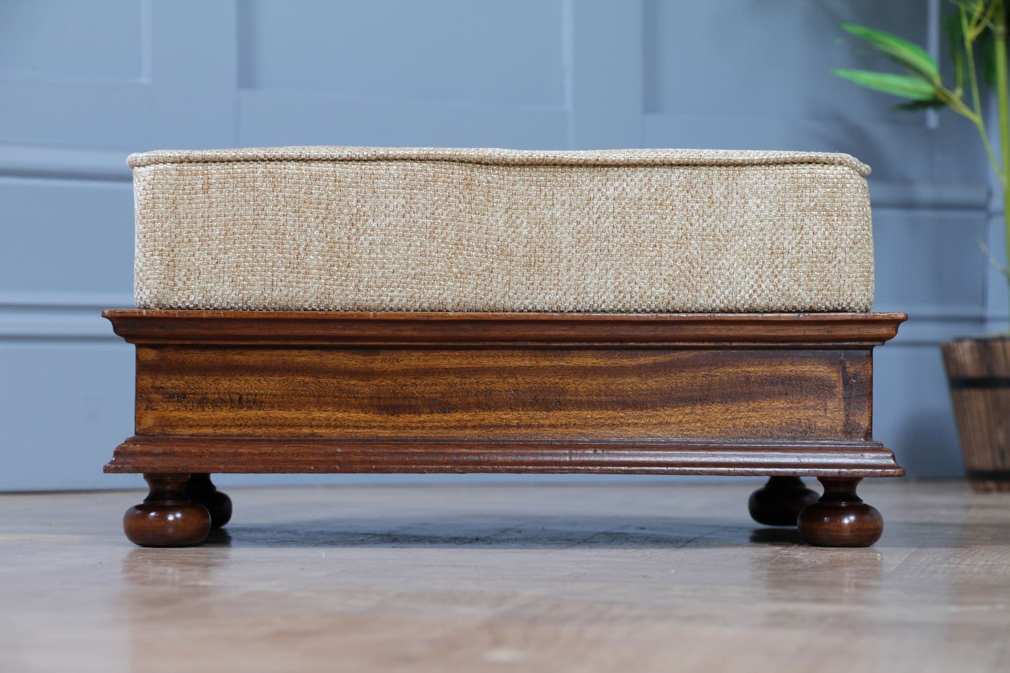 Handmade Reproduction Victorian Solid Mahogany Traditional Footstool ...