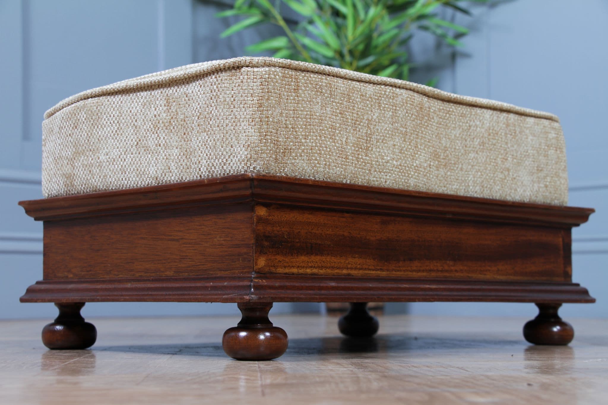 Handmade Reproduction Victorian Solid Mahogany Traditional Footstool ...