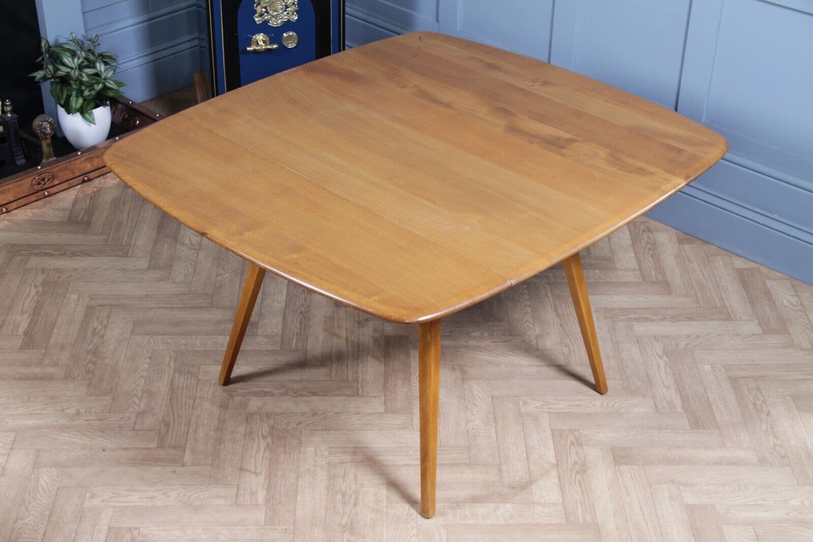 Original Vintage Ercol 1960s Windsor Blonde Elm Drop Leaf Dining Table ...
