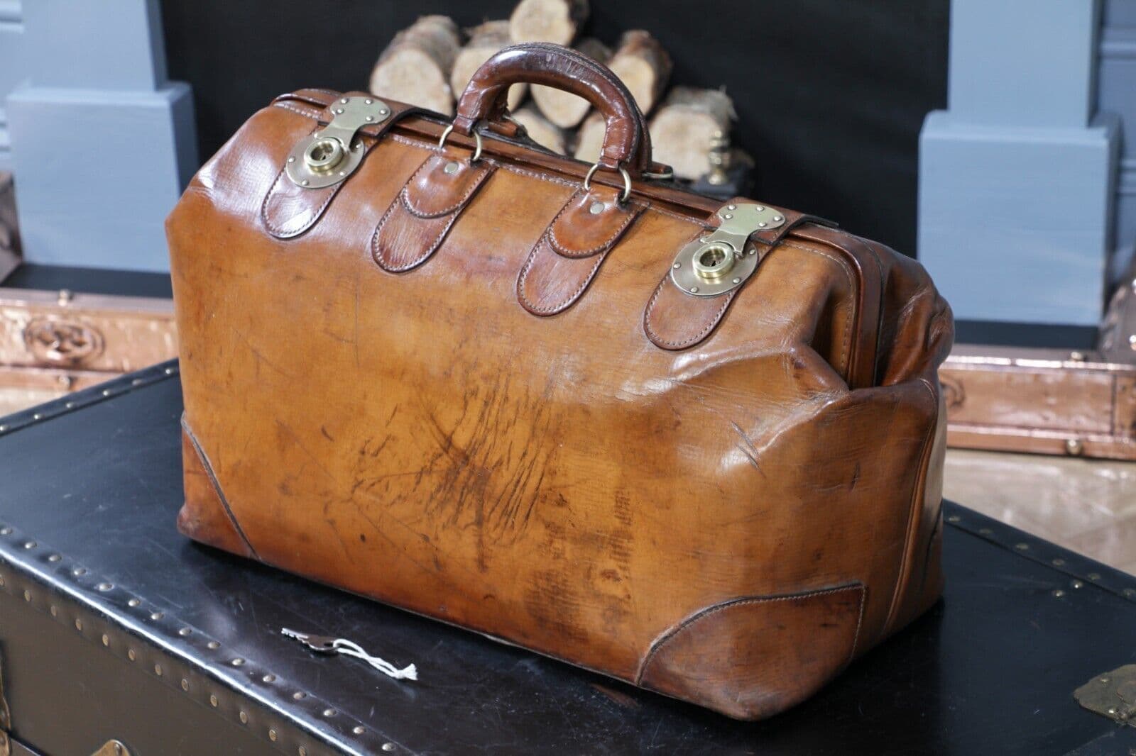 Vintage 1930s Norris Luggage of England Leather Gladstone Lockable ...