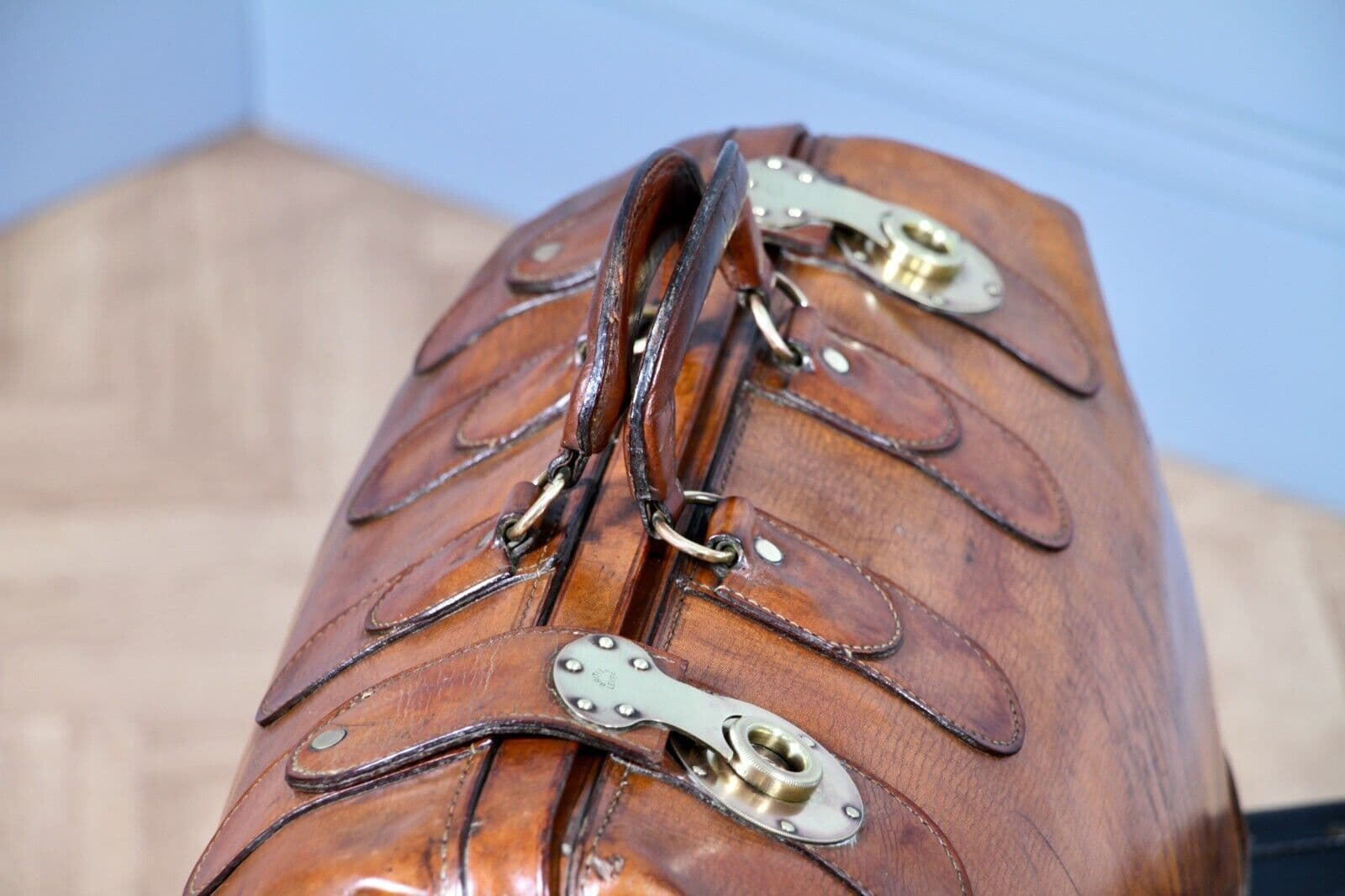 Vintage 1930s Norris Luggage of England Leather Gladstone Lockable ...