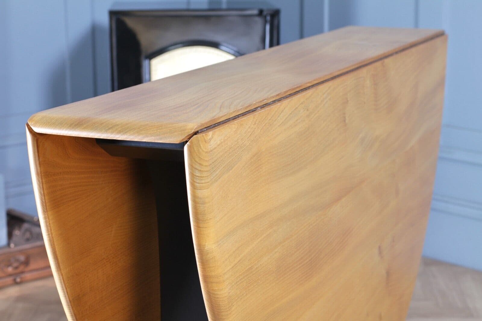 Vintage Ercol Windsor Blonde Elm & Black Painted Base Drop Leaf Gate ...